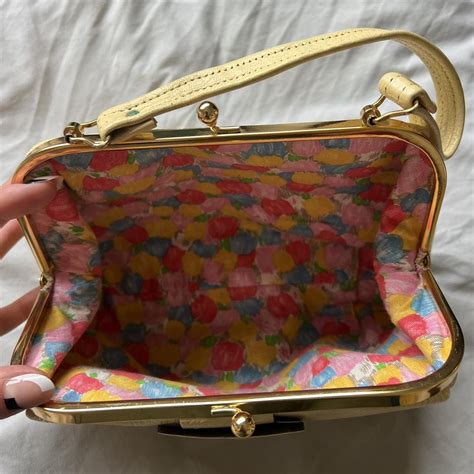 The Most Adorable Vintage Yellow Leather Mini Purse Depop