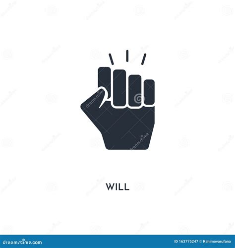 Will Icon Simple Element Illustration Isolated Trendy Filled Will Icon On White Background