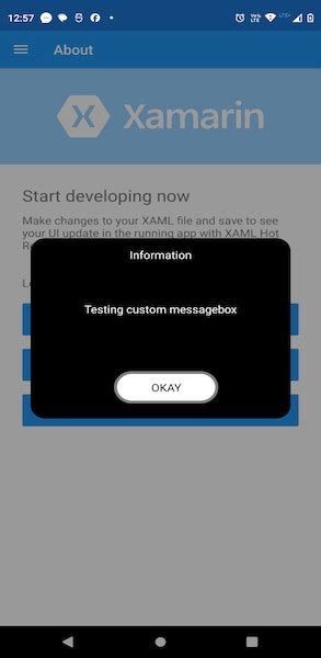 Developing A Customized Messagebox In Xamarin
