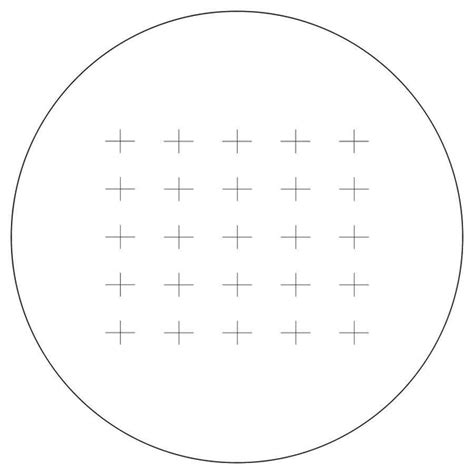 Chalkley Point Reticle Point Array 25 Crosses Kr 822 Microscope Central