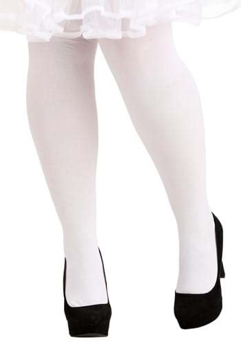 Plus Size White Stockingstights