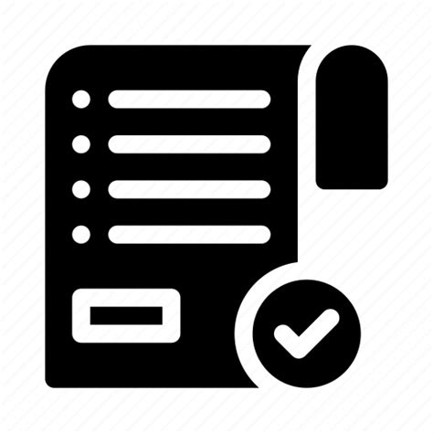 Validation Validating Ticket Check List Invoice Document Icon