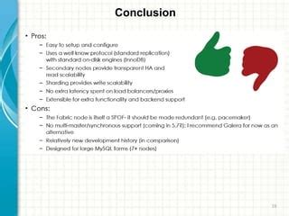 MySQL Fabric High Availability Using Python Connector PPT