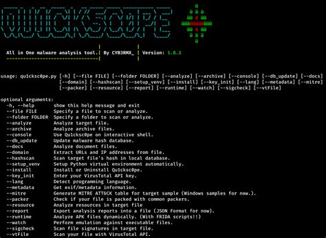 GitHub CYB RMX Qu Cksc Pe All In One Malware Analysis Tool