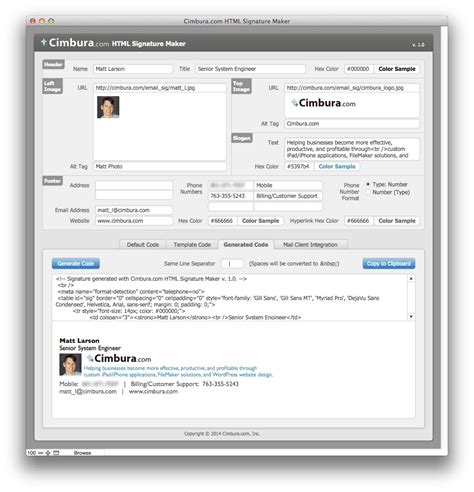 HTML Email Signatures And Free FileMaker Tool To Create Them LuminFire