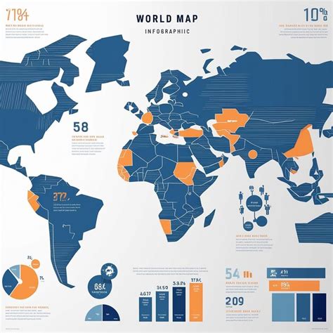 World Map Professional Infographic Premium Ai Generated Image