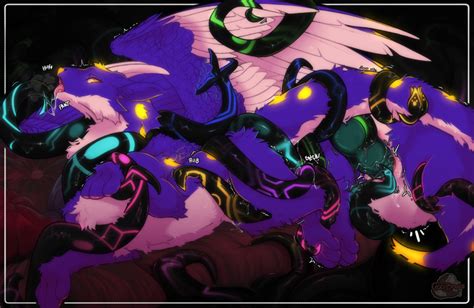 Rule 34 Ambiguous Fluids Bioluminescence Black Tentacles Blue Body Blue Feathers Blue Fur