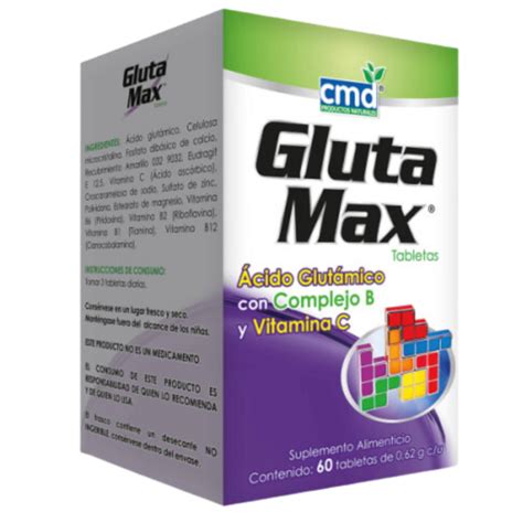 Ácido Glutámico Con Complejo B Y Vitamina C 60 Tabletas Glutamax