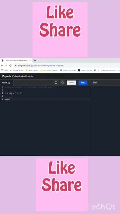 How To Convert String Type To Float In Python Shorts Programming
