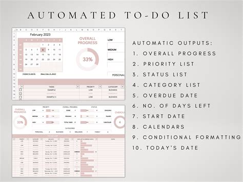 Task Tracker Excel Template Digital Checklist Template Etsy Uk
