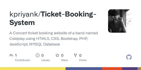 Github Kpriyankticket Booking System A Concert Ticket Booking Website Of A Band Named