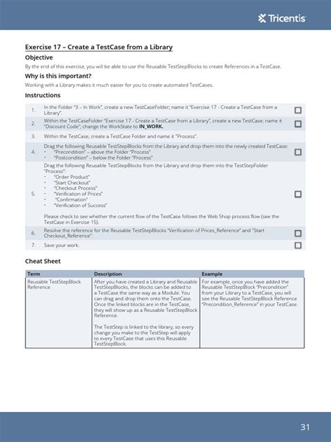 Exercise 17 Create A Testcase From A Library Pdf Computing
