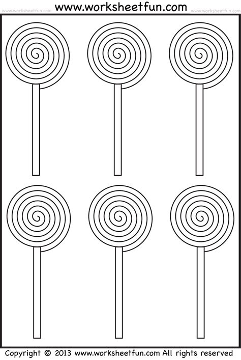 Candy Tracing And Coloring 4 Halloween Worksheets Free Printable Worksheets Worksheetfun