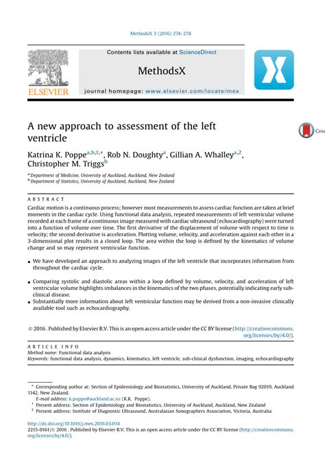 Pdf A New Approach To Assessment Of The Left Ventricle