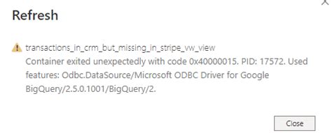 Container exited unexpectedly with code 0x40000015... - Microsoft Fabric Community