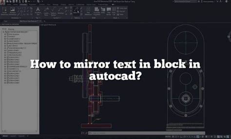 How To Mirror Text In Block In Autocad