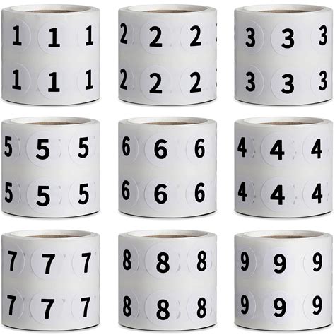 Mua 4500 Pieces 9 Rolls Circle Number Sticker 1 9 Warehouse