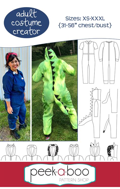 Adult Costume Creator Pattern Peek A Boo Pattern Shop