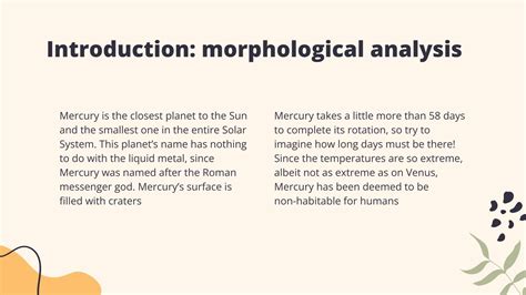Morphological Analysis Techniques Workshop Presentation