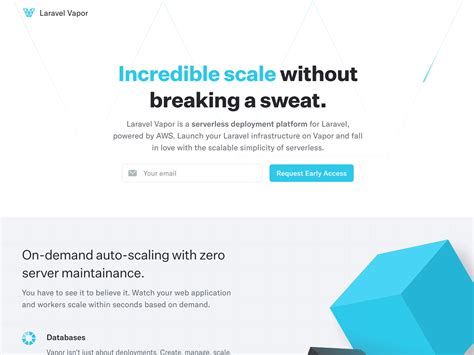laravel vapor by james on dribbble