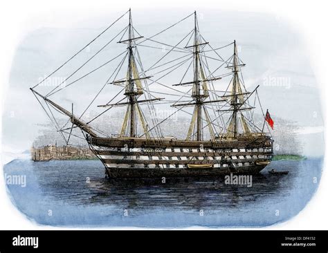 Sailing Warships Of The Mid 1800s