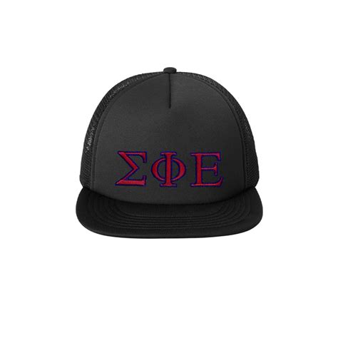 Sigma Phi Epsilon Foam Trucker Hat Embroidered Greek Letters Greek