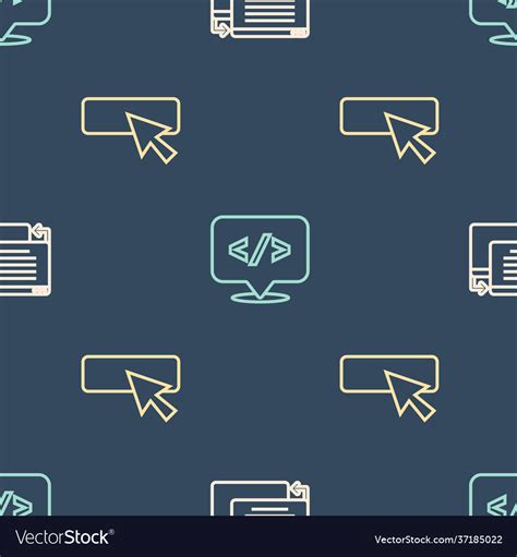 Set Line Ui Or Ux Design And Front End Royalty Free Vector