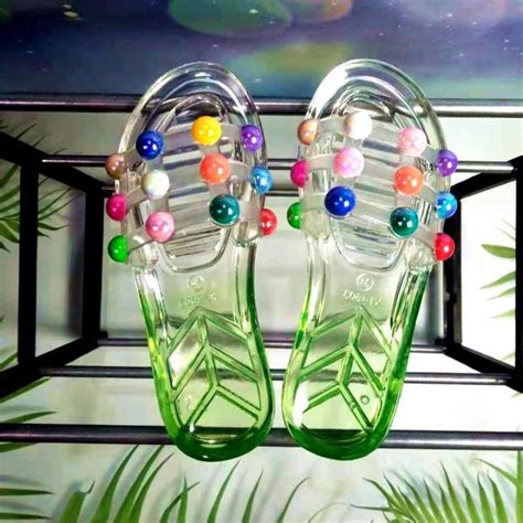 Dép Đế Phẳng Đính Pha Lê Trong Suốt Mùa Hè Cho Nữ Dép Đế Mềm Thời Trang Đi Ngoài Trời Dép Đế