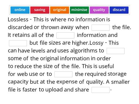 Compression Complete The Sentence
