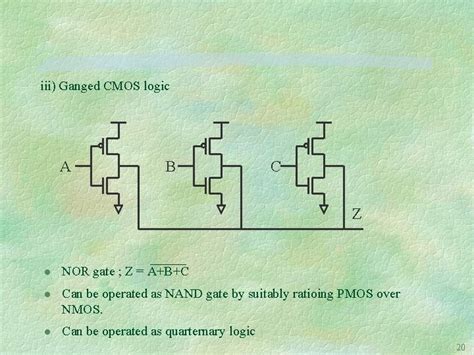 Cmos Logic Circuit For Nor Gate Circuit Diagram