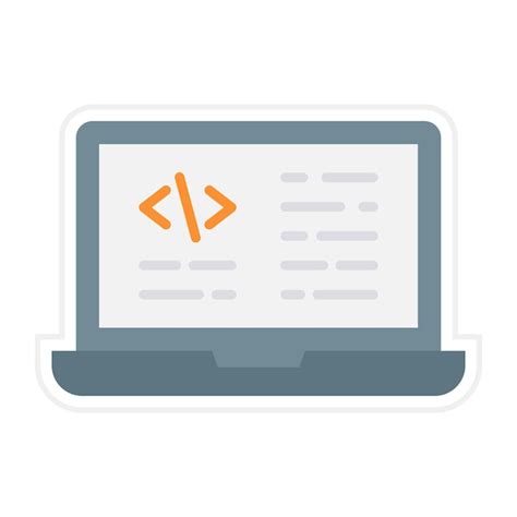 Premium Vector Laptop Coding Flat Illustration