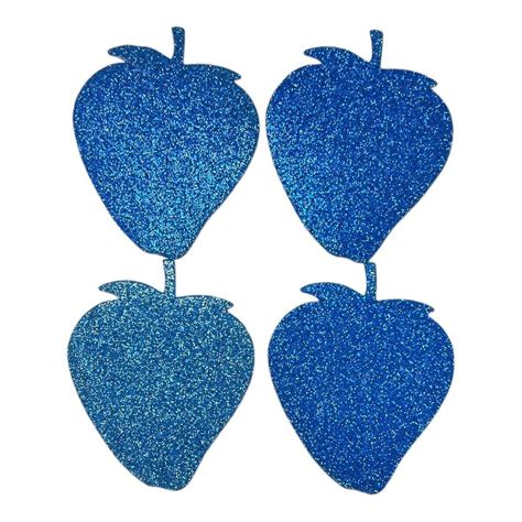 Strawberry Sticky Glitter Foam 4 Pack Blue Color فراولة فوم زري لاص