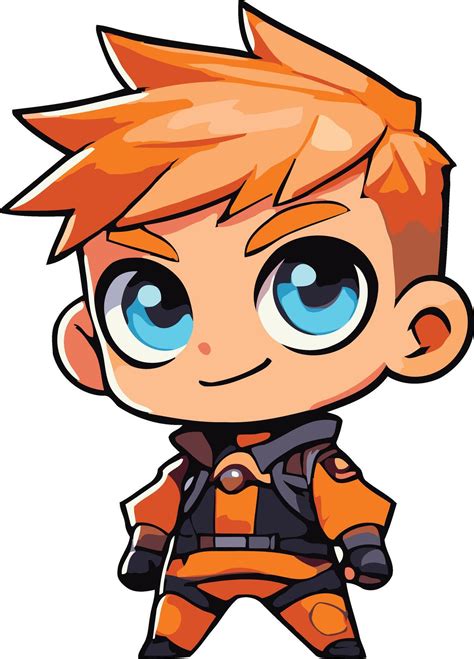 Orange Cute Chiby Agent Character 48328759 Vector Art At Vecteezy