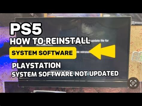 PS Reinstall System Software Update On PS New YouTube