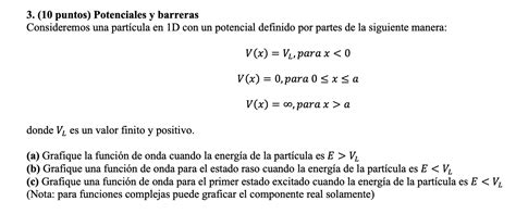 solved potentials and barriers let us consider a 1d particle