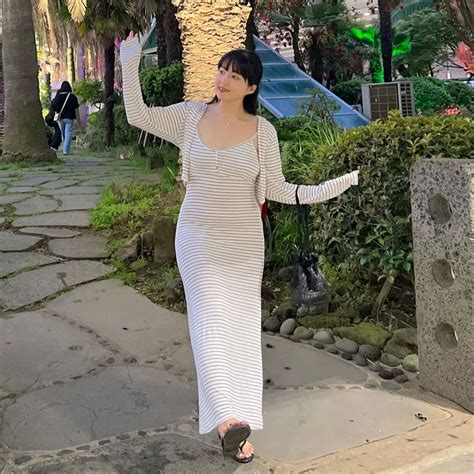 Set 왕강추 블러 몸매보정 스프라이트 나시 롱원피스 가디건 단가라 투피스 세트 셋업 66사이즈 77사이즈 빅사이즈 에이블리