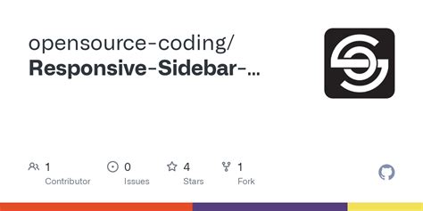 GitHub Opensource Coding Responsive Sidebar With Dark Mode