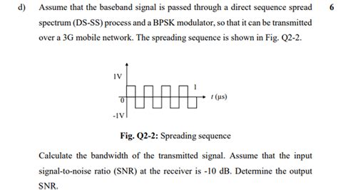 Calculate The Bandwidth Of The Transmitted Signal Chegg Com