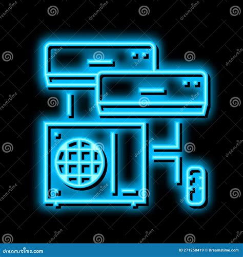 split system neon glow icon illustration stock vector illustration of