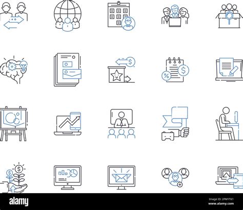 Workshop And Conference Outline Icons Collection Workshop Conference