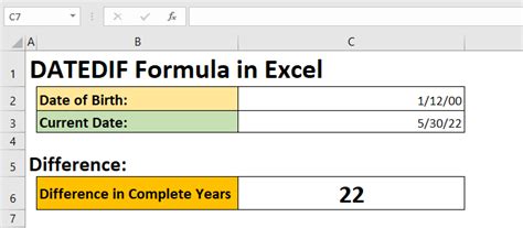 How To Use Datedif Formula In Excel