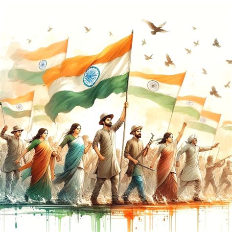 Premium Photo Indian Independence Day Celebration Digital Art With