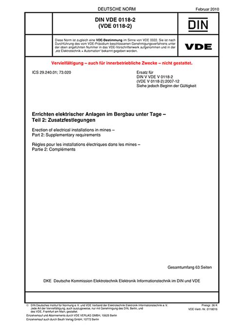 DIN VDE 0118-2 VDE 0118-2:2010-02 - Normen - VDE VERLAG