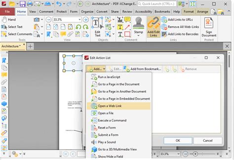Tabs Guide Home Tab Link Options Open A Web Link