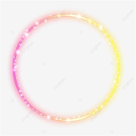 네온 빛나는 빨간색과 노란색 프레임 네온 둥근 네온 서클 Png 일러스트 및 벡터 에 대한 무료 다운로드 Pngtree