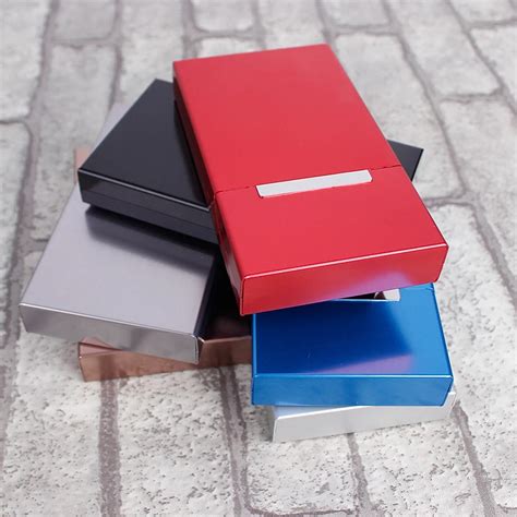Ultra Thin Clamshell Cigarette Case Slim Metal Aluminum Holder Creative