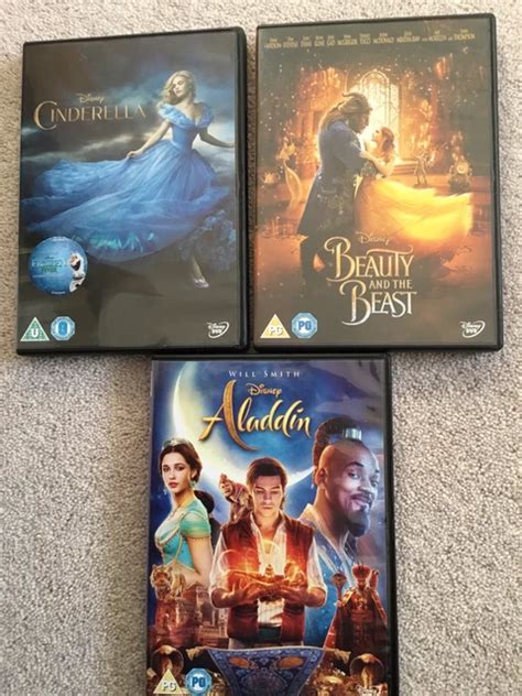 Disney Live Action Cinderella Beauty The Beast Aladdin X Dvd Bundle Picclick Uk