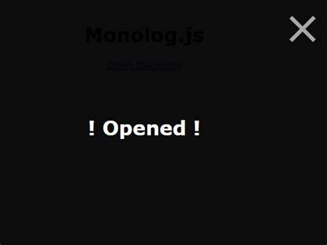 Simple Fullscreen Modal Window In Pure Javascript Monologjs Css Script