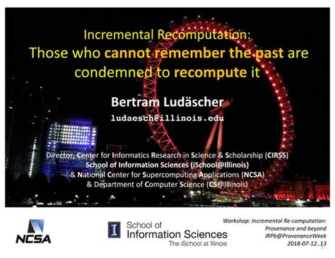 incremental recomputation those who cannot remember the past are