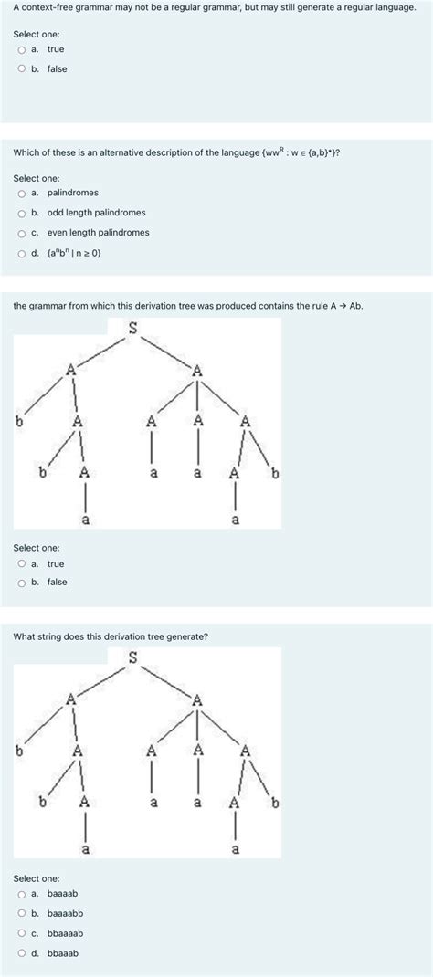 solved a context free grammar may not be a regular grammar